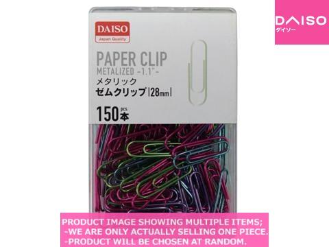 Paper clips / Metalized Paper Clip 【メタリックゼムクリップ 】| Daiso Canada co., ltd.
