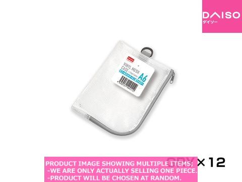 Plastic cases with fastner / Vinyl Mesh Case A L Shape Fastener【ビニールネッ ...