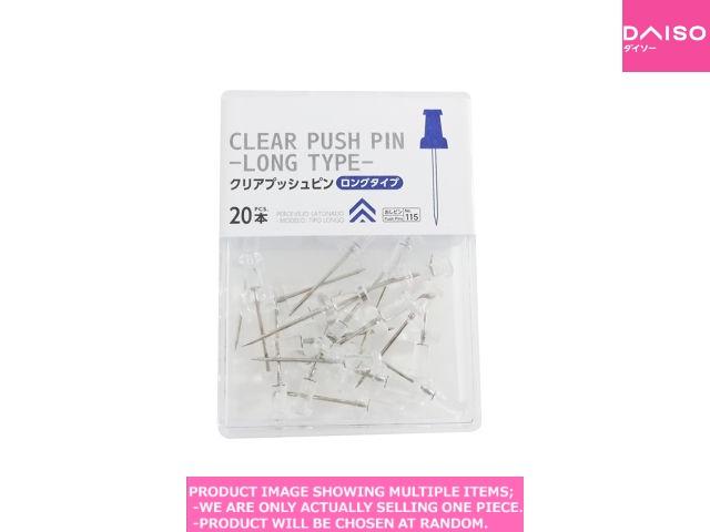 Thumbtack/ Pin / Clear Push Pin Long Type 【クリアプッシュピン ロングタイ】| Daiso ...