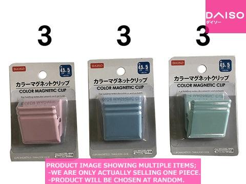 Magnet clips / Color Magnetic Clip 【カラーマグネットクリップ 】| Daiso Canada co., ltd.