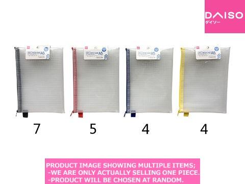 Plastic cases with fastner / Vinyl Mesh Case Smooth Material A 【ビニールネッ ...